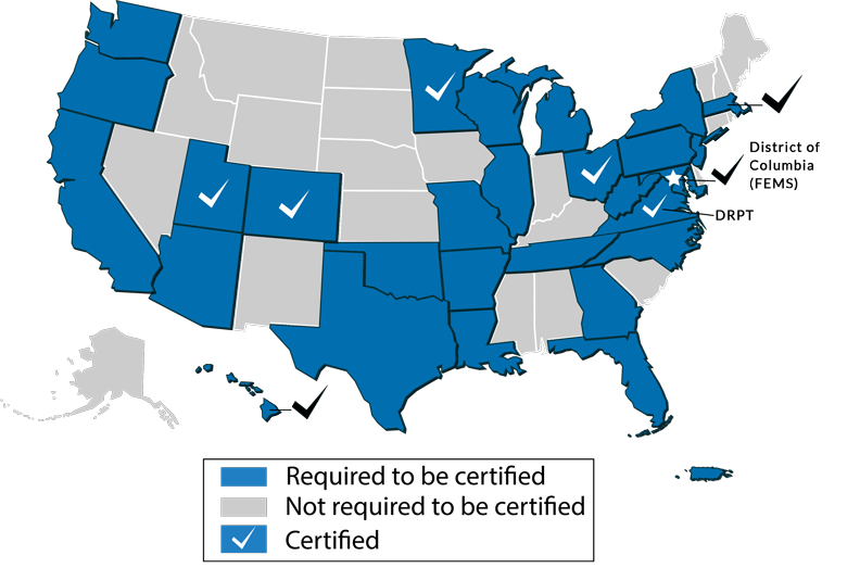 State Safety Oversight Certification Map | FTA
